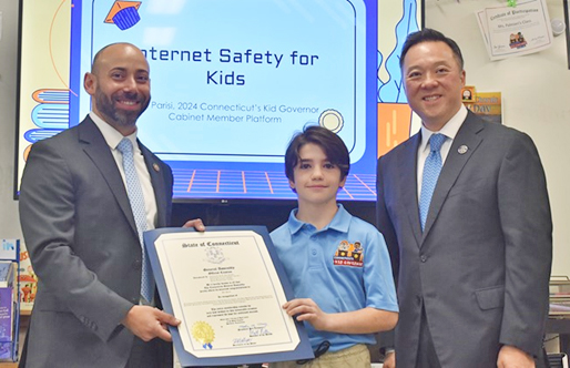 CT Kid Governor Cabinet Member Honored by Attorney General Tong and Rep ...